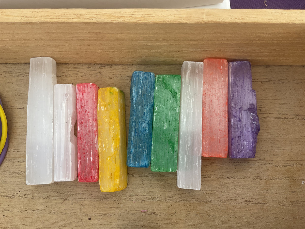 Satin Spar Selenite mini wand – Colorado Crystal Connections