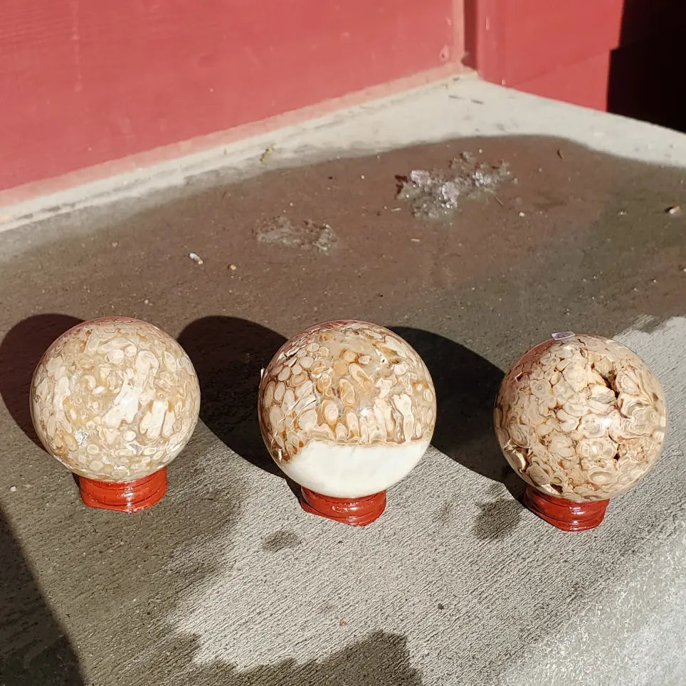 Natural polished Amber Calcite sphere – Colorado Crystal Connections